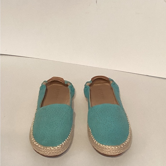 Sperry | Shoes | Sperry Sunset Ella Turquoise Espadrille Flats Size 85 ...